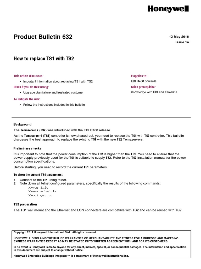 PB-632 How To Replace TS1 With TS2 V1a | PDF | Sql | Databases