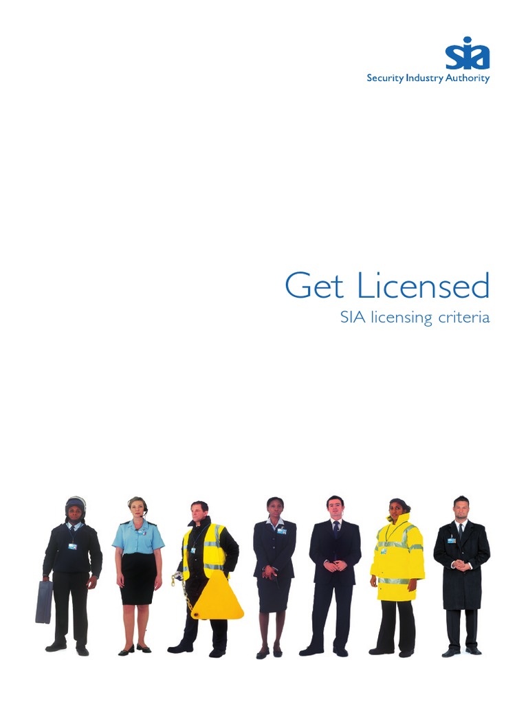 Get Licensed: SIA Licensing Criteria | PDF | Government | Justice