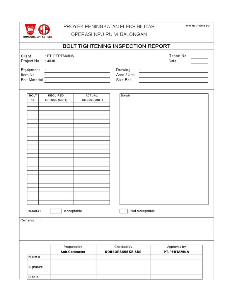 Hardness Test Quality Control and Inspection Report Form | PDF | Screw ...