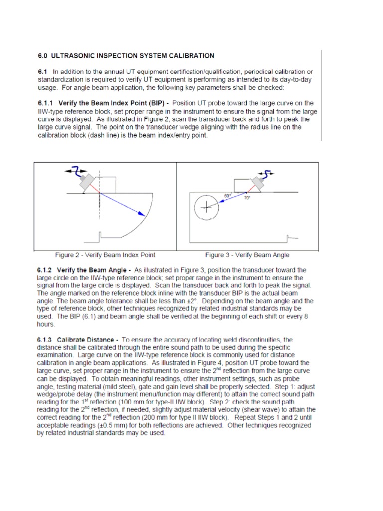 Angle Beam Calibration PDF | PDF