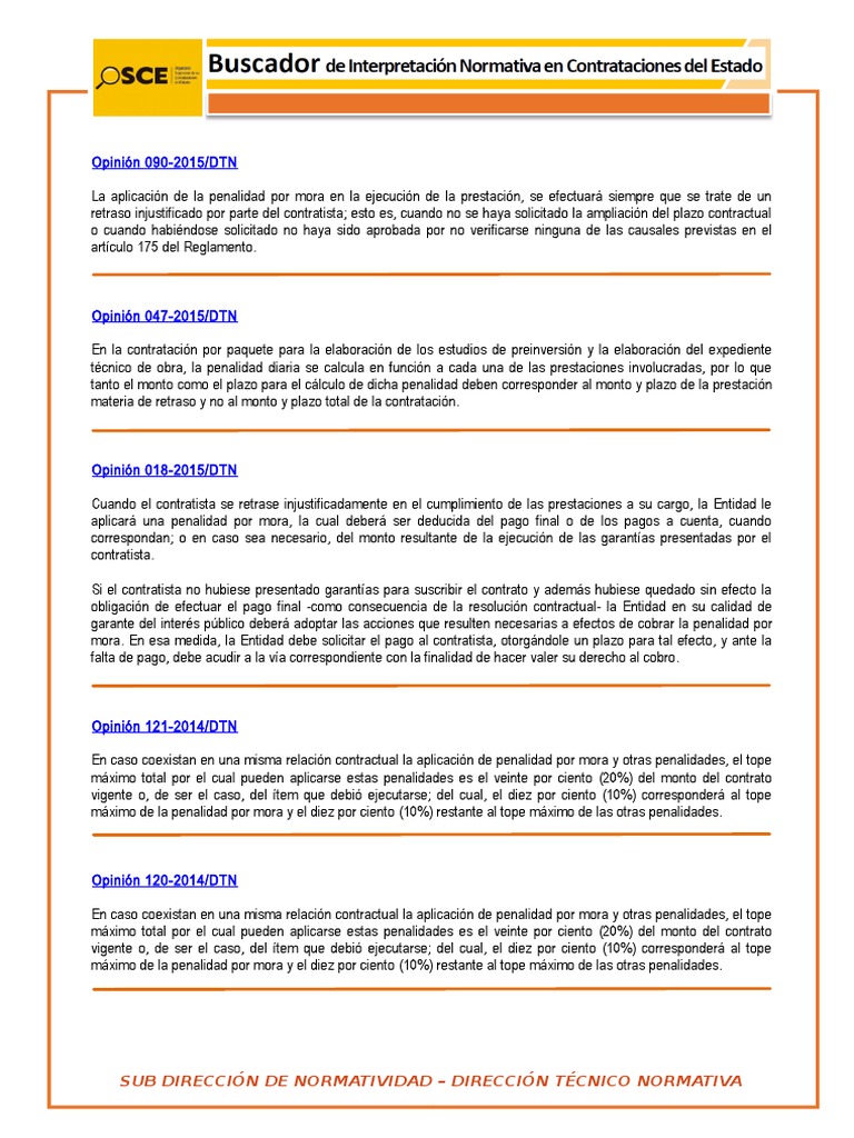 Opinion Penalidades Osce | PDF | Regulación | Justicia