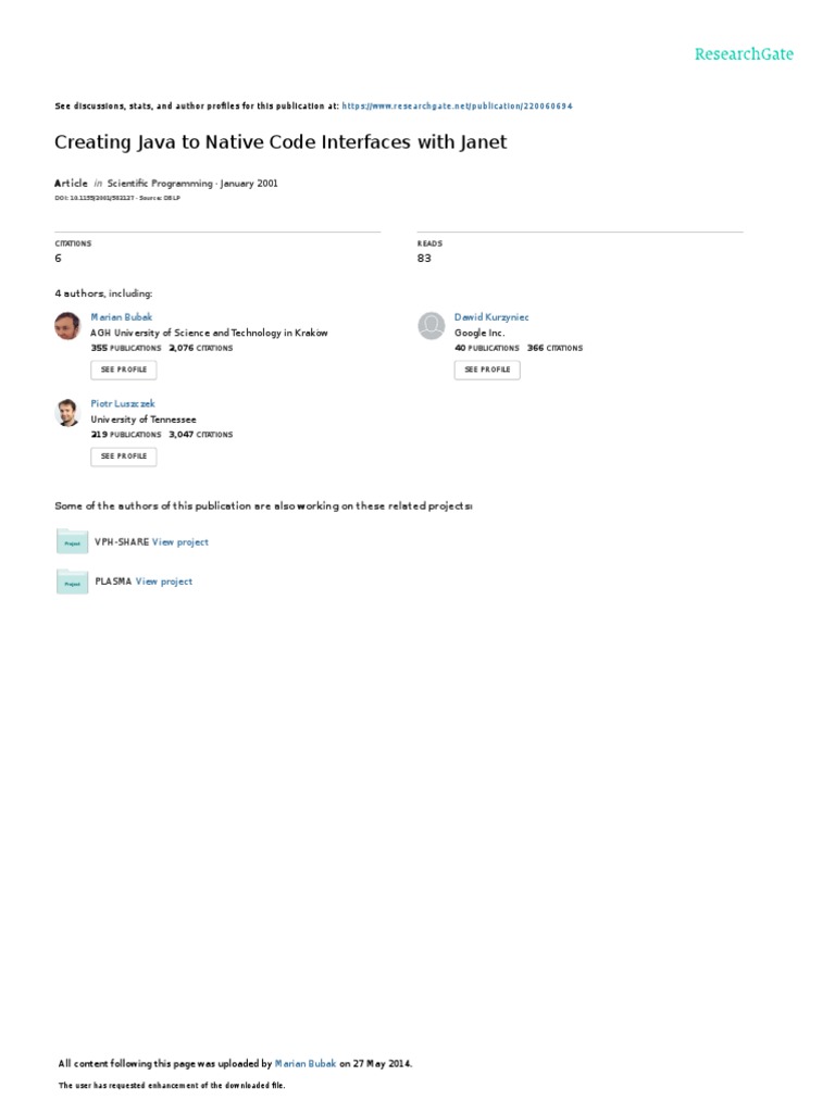 Creating Java To Native Code Interfaces With Janet | PDF | Java ... Creating Java To Native Code Interfaces With Janet | PDF | Java ...