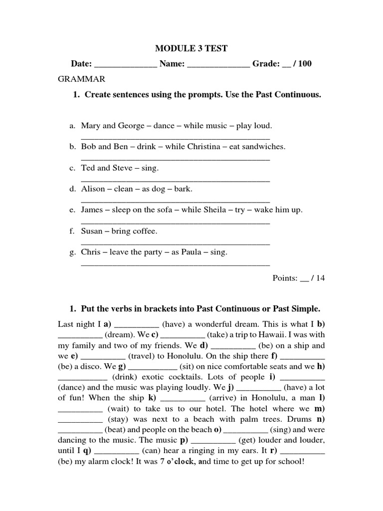 Spark 2 Module 3 TEST | PDF | Leisure