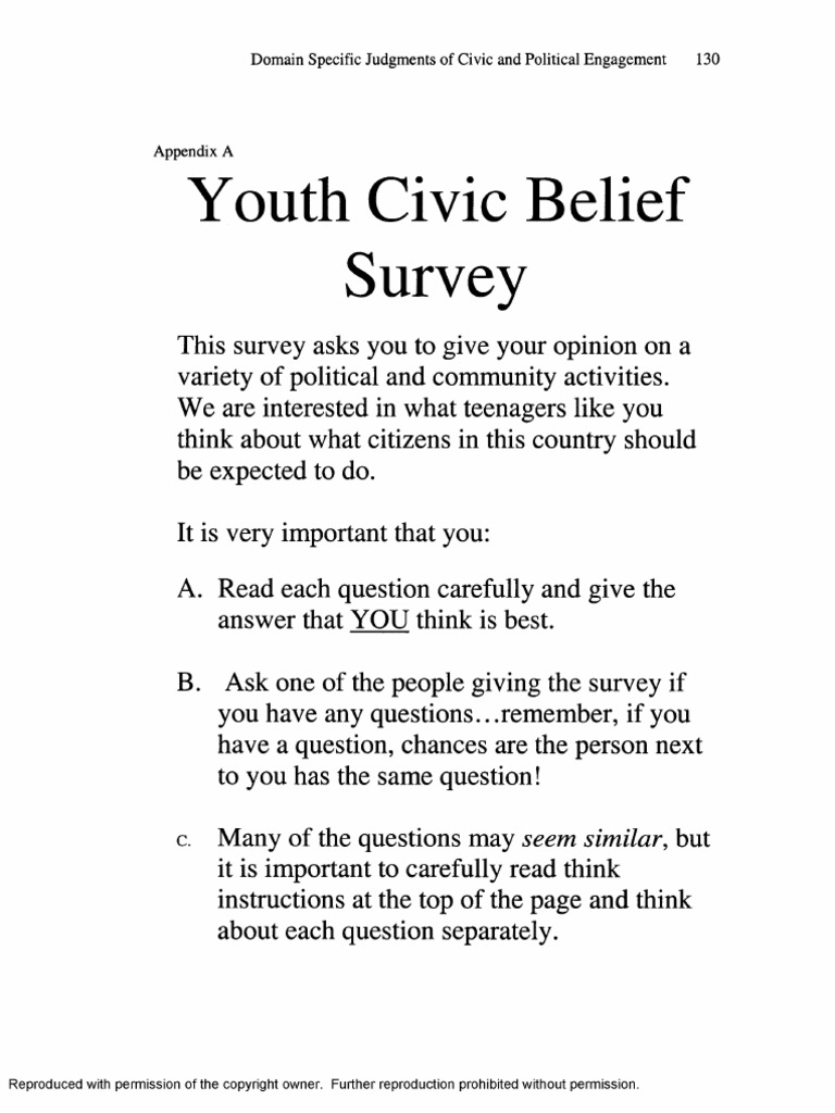 Youth Questionaire Example | PDF | Race And Ethnicity In The United ...