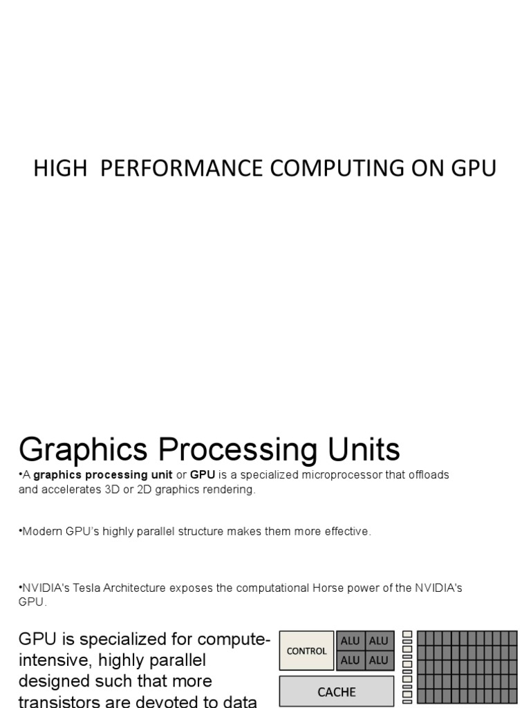 High Performance Computing On Gpu | PDF | Parallel Computing | Graphics Processing Unit