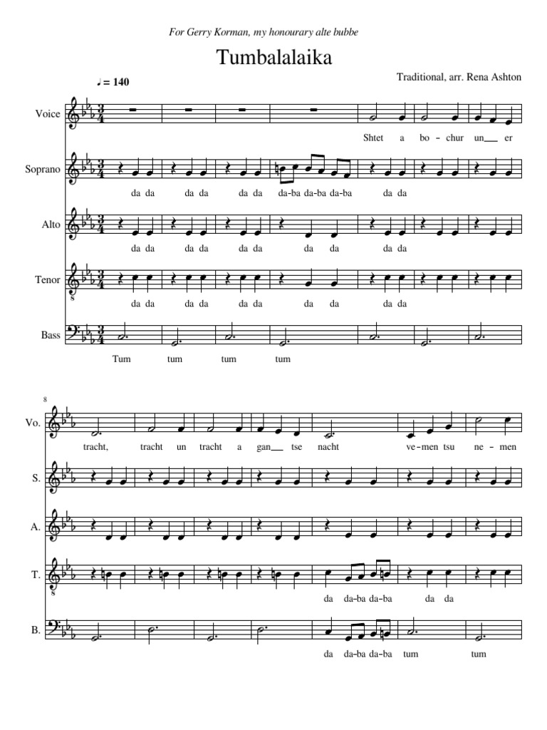 Tumbalalaika A Cappella PDF | PDF