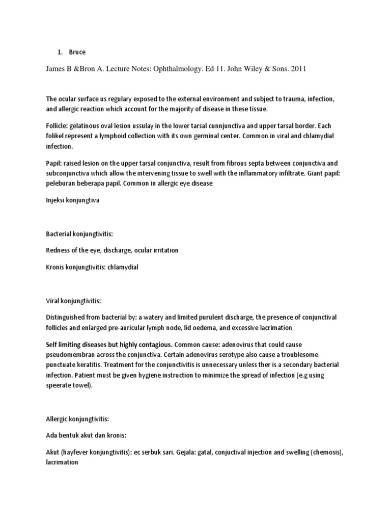James B &bron A. Lecture Notes: Ophthalmology. Ed 11. John Wiley & Sons ...