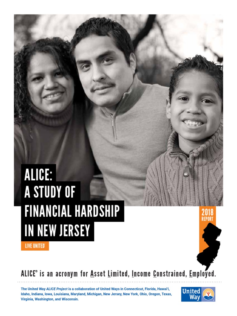 18 UW ALICE Report NJ Update 10.19.18 Lowres | PDF | Poverty Threshold ...