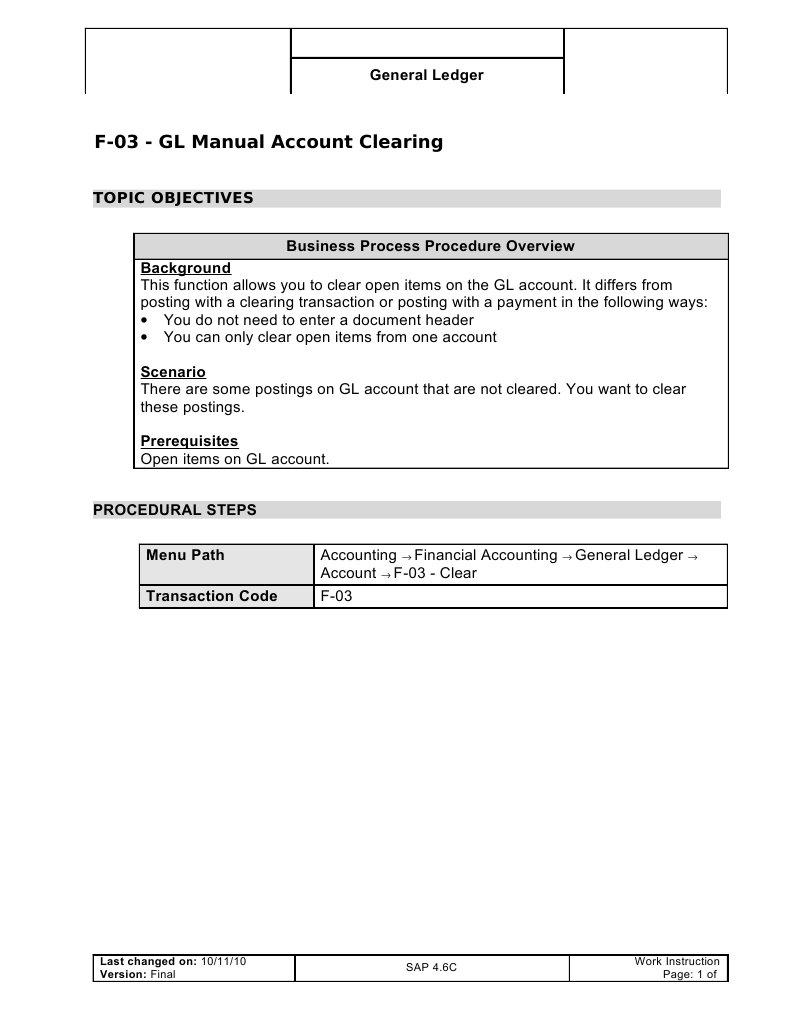 GL Manual Account Clearing Guide | PDF | Financial Transaction | Accounting