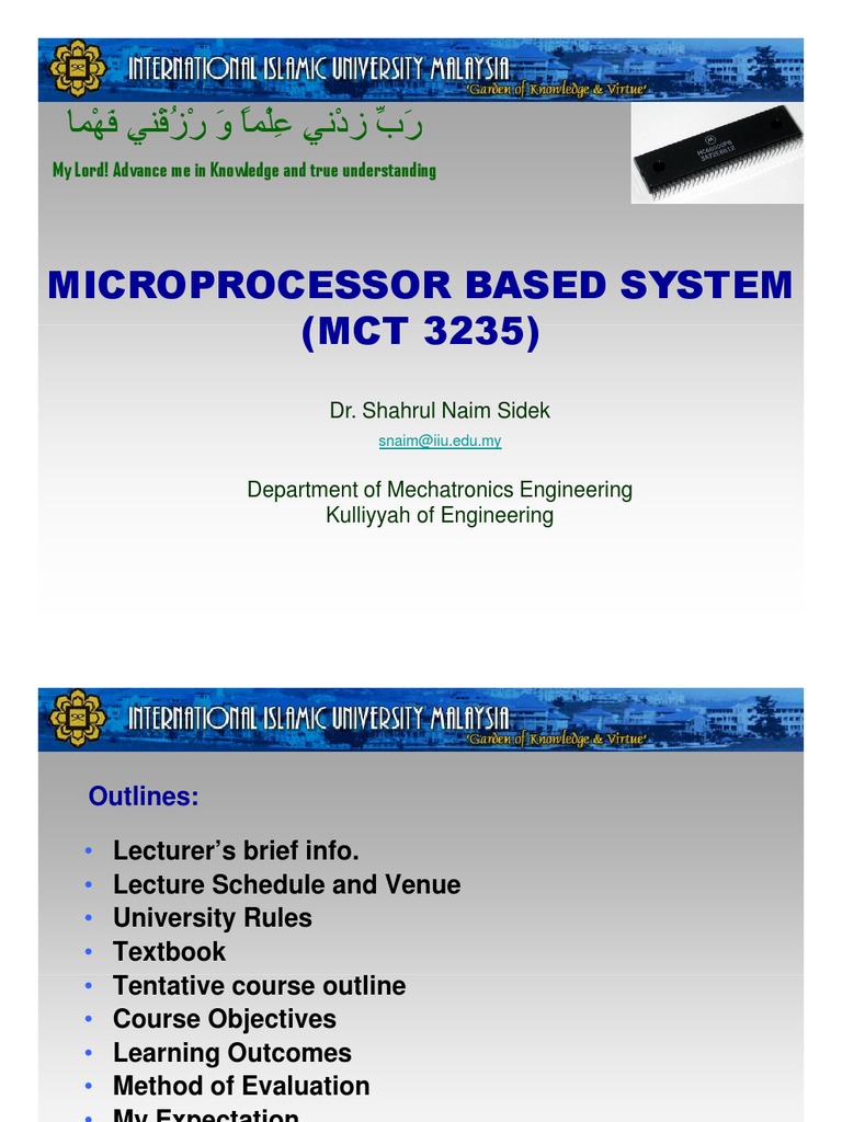 MCT 3235 Microprocessor Course Overview | PDF | Microprocessor | Central Processing Unit