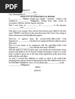 RA 9255 (Affidavit To Use The Surname of The Father) | PDF | Affidavit ...