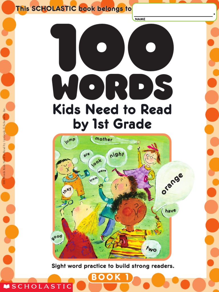 Scholastic 100 Vocabulary Words 1 Grade | PDF | Books
