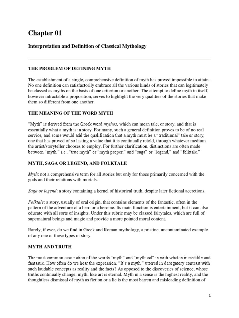 Intro To Myth PDF | Download Free PDF | Mythology | Oedipus Complex