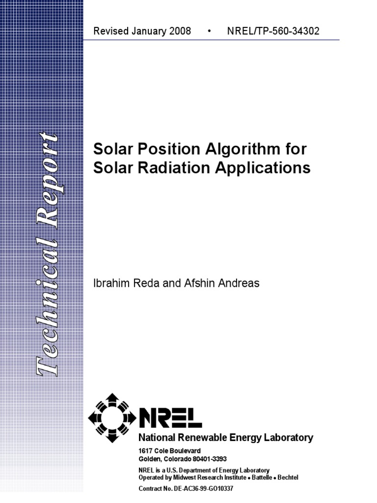 An Accurate Step-by-Step Procedure for Calculating Solar Position with ...