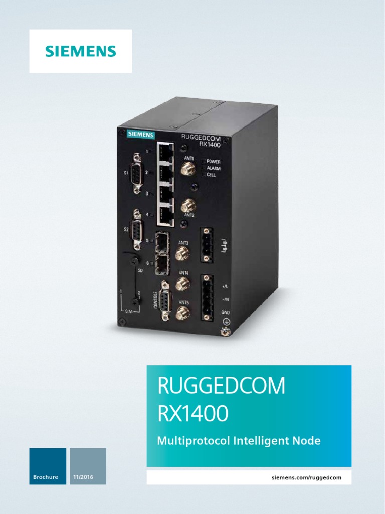 Ruggedcom RX1400: Multiprotocol Intelligent Node | PDF | Computer ...