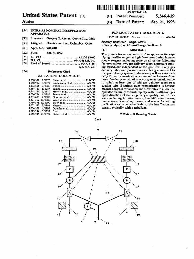 United States Patent | PDF | Surgery | Medicine