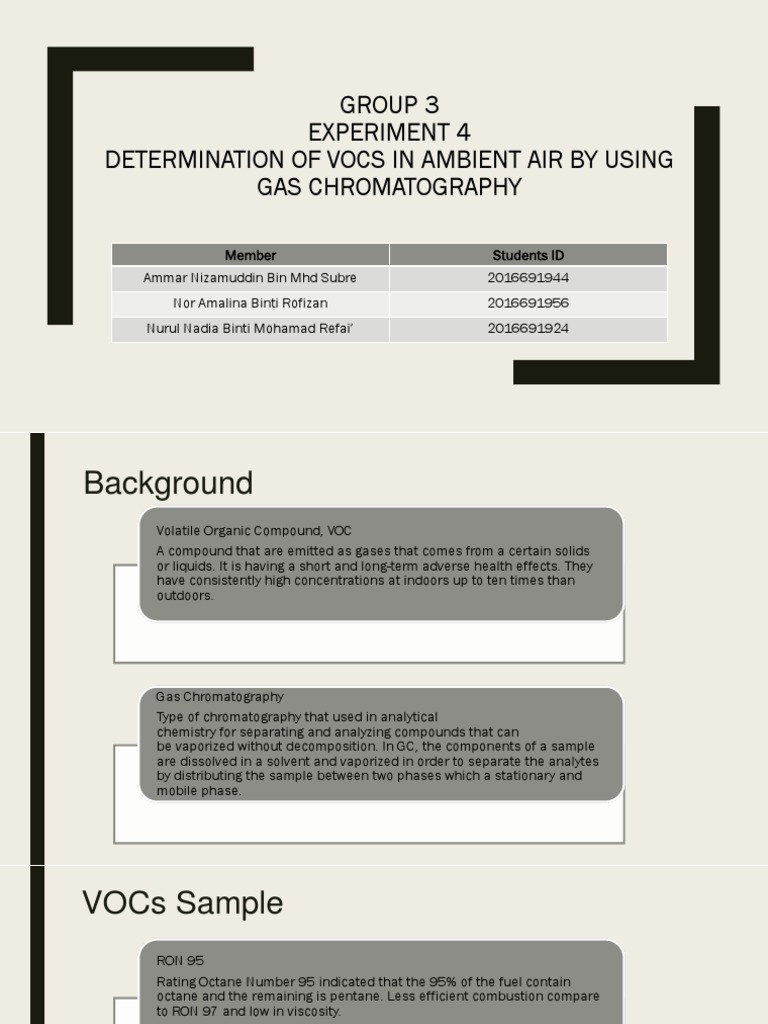 VOC Analysis of Gasoline Samples by GC | PDF | Gas Chromatography ...