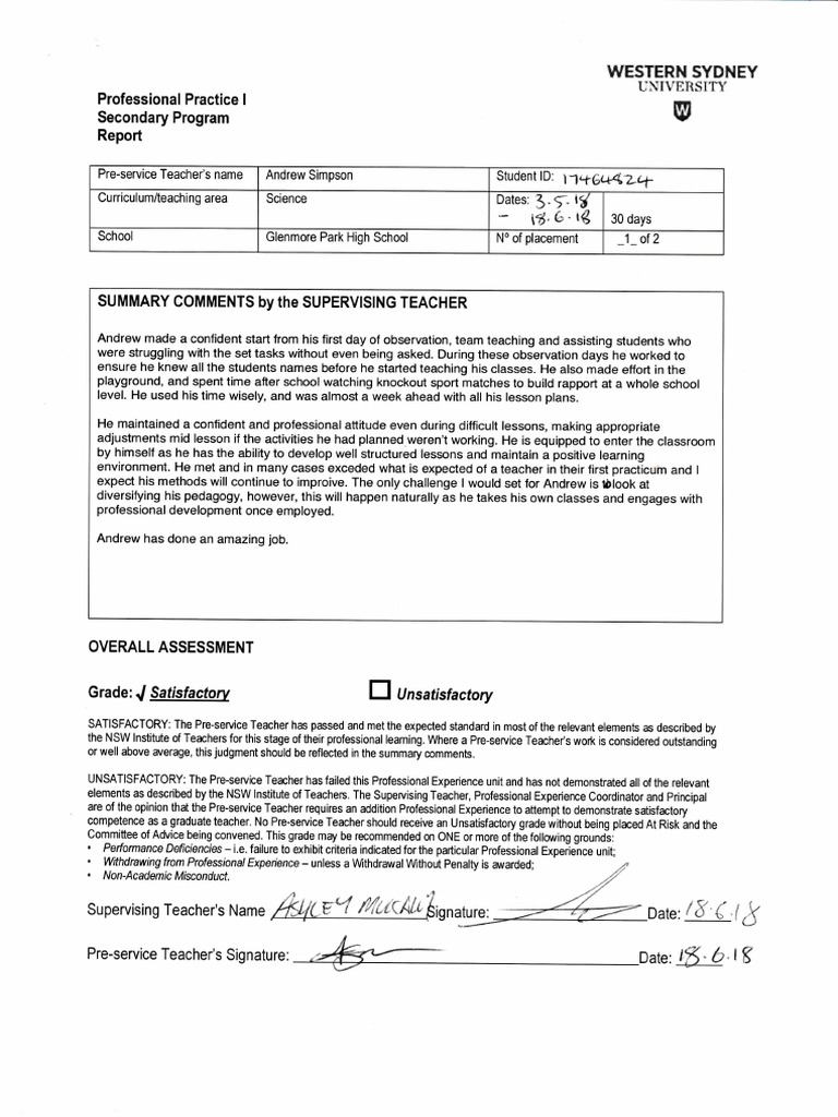 spp1 Prac Report | PDF | Educational Assessment | Teachers