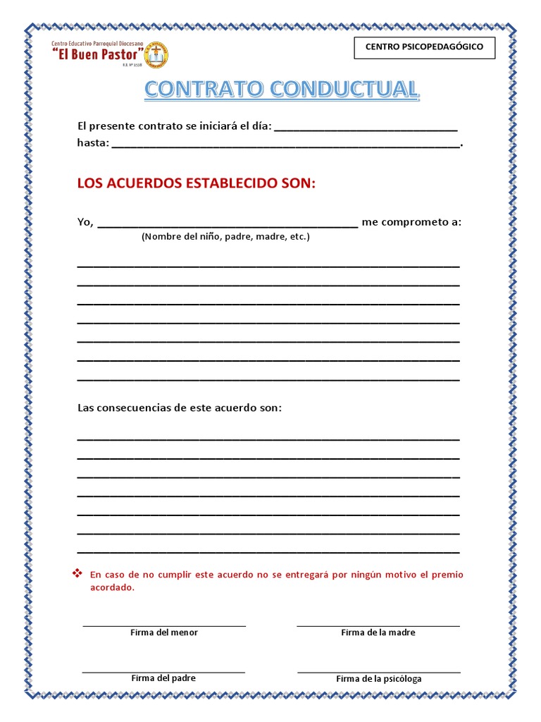 Contrato Conductual | PDF