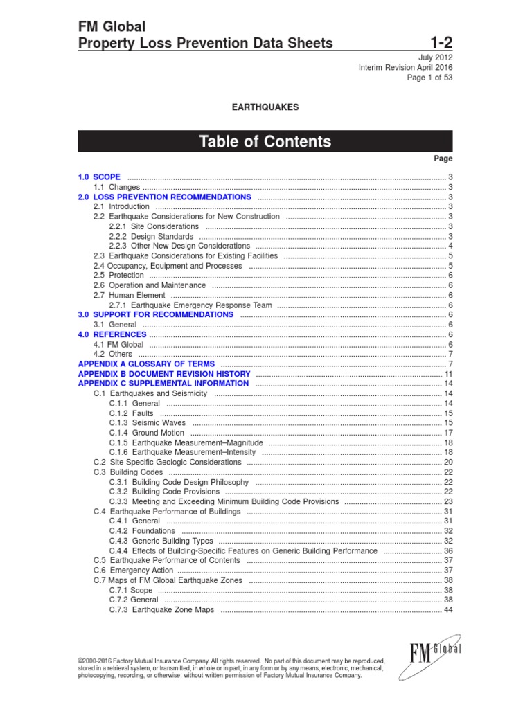 FM Global Property Loss Prevention Data Sheets | PDF