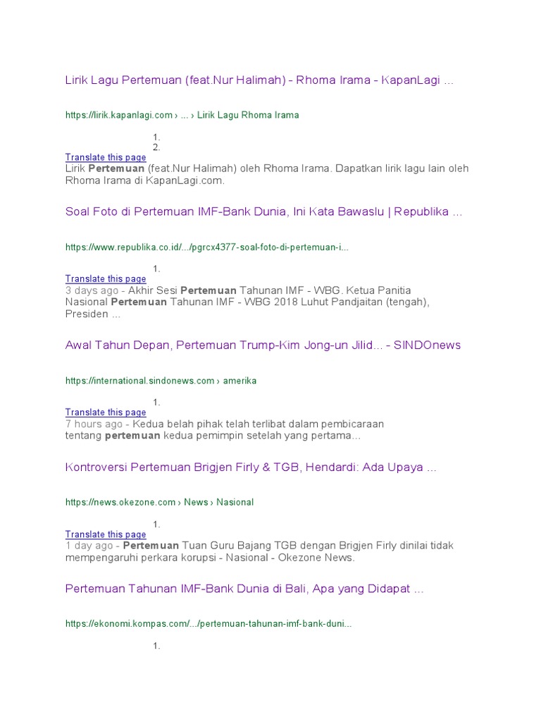 Lirik Lagu Duet Pertemuan Rhoma Irama | PDF