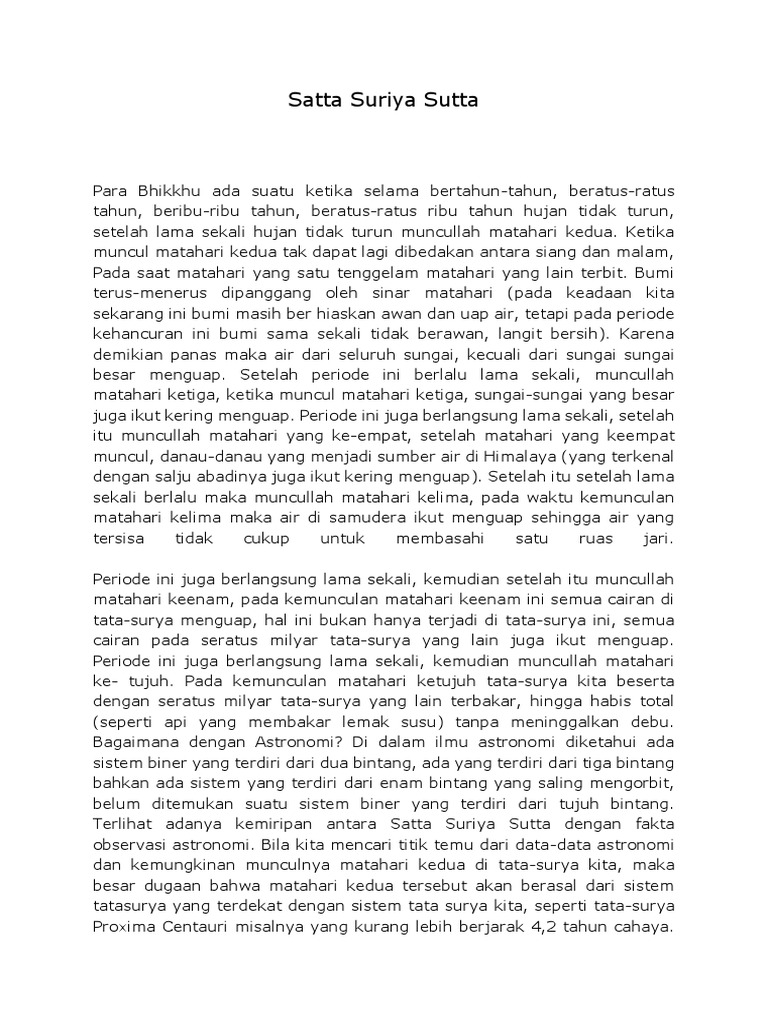 Satta Suriya Sutta | PDF