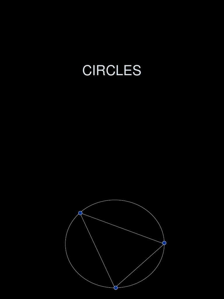 Math Formulas - CIRCLES | PDF