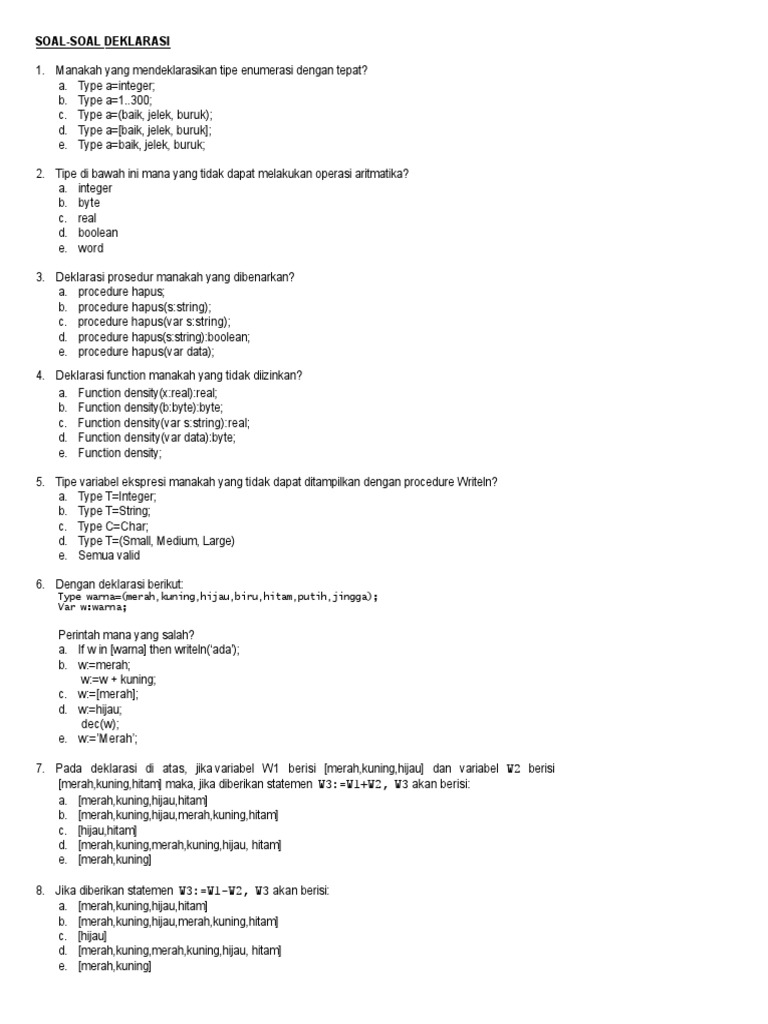 Pemrograman Dasar | PDF