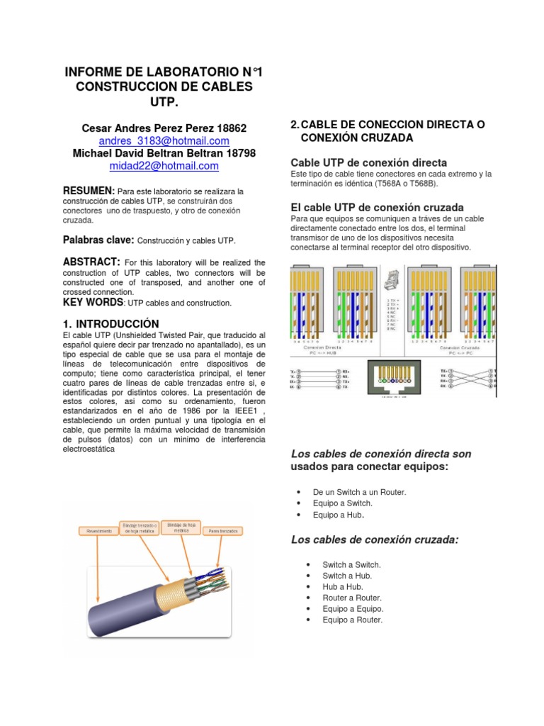 Informe de Laboratorio # 1 Telematica | PDF | Infraestructura de Telecomunicaciones ...