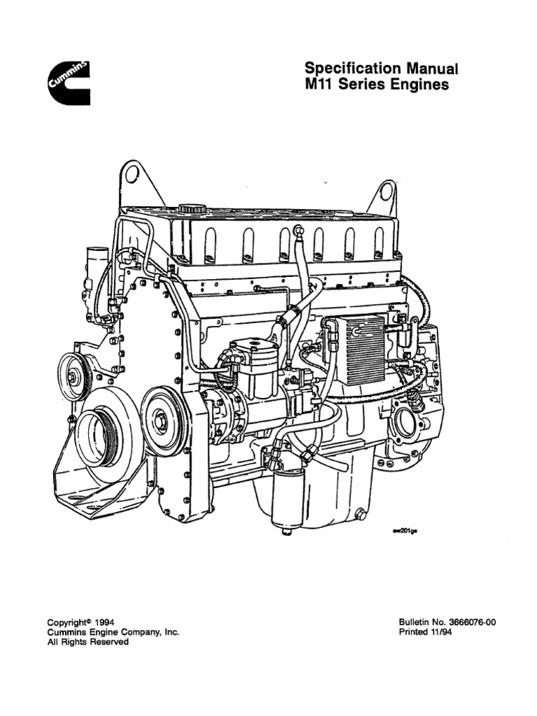 Specification Manual M11 SERIES ENGINE | PDF | Engines | Fuel Injection