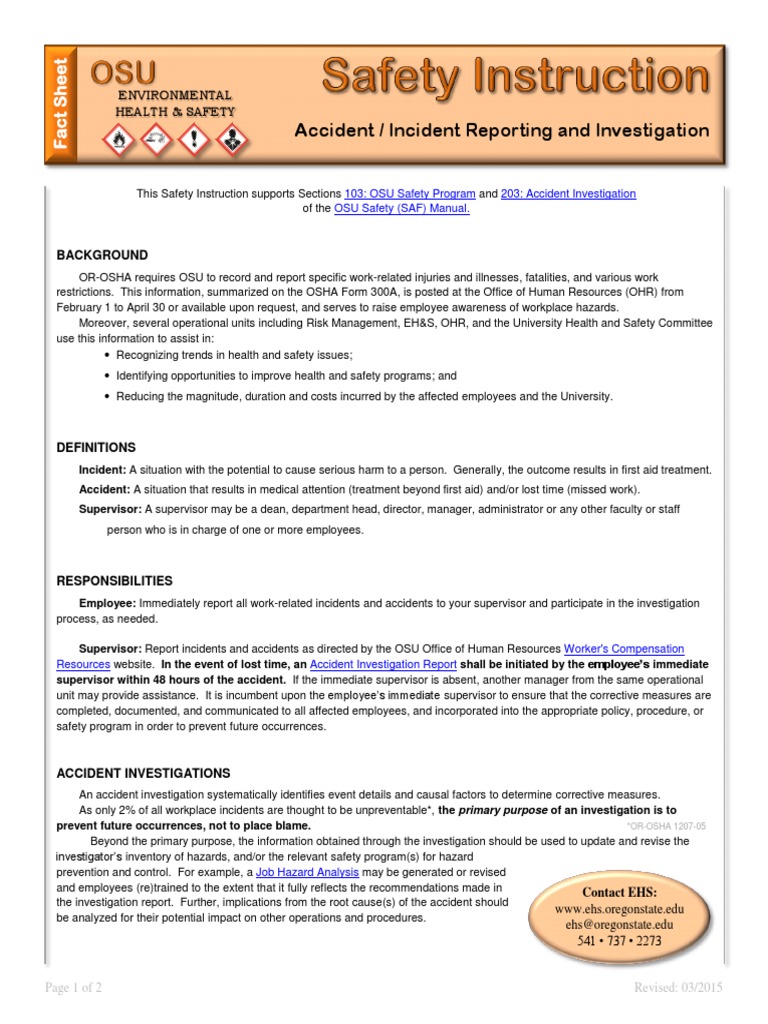 Accident Incident Reporting and Investigation Si | PDF | Causality ...