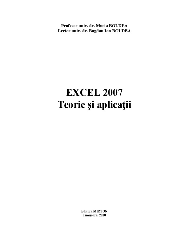 Excel Exercitii | PDF