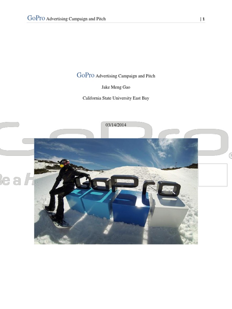 Gopro Campaign and Pitch | PDF | Advertising | Mass Media