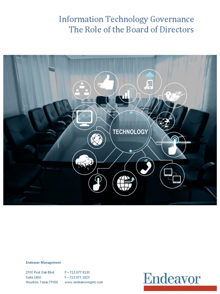 Information Technology Governance The Role of The Board of Directors ...