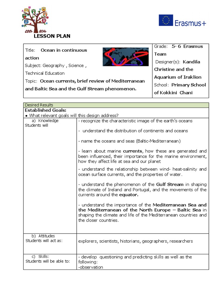 Lesson Plan of Ocean | PDF | Oceans | Oceanography