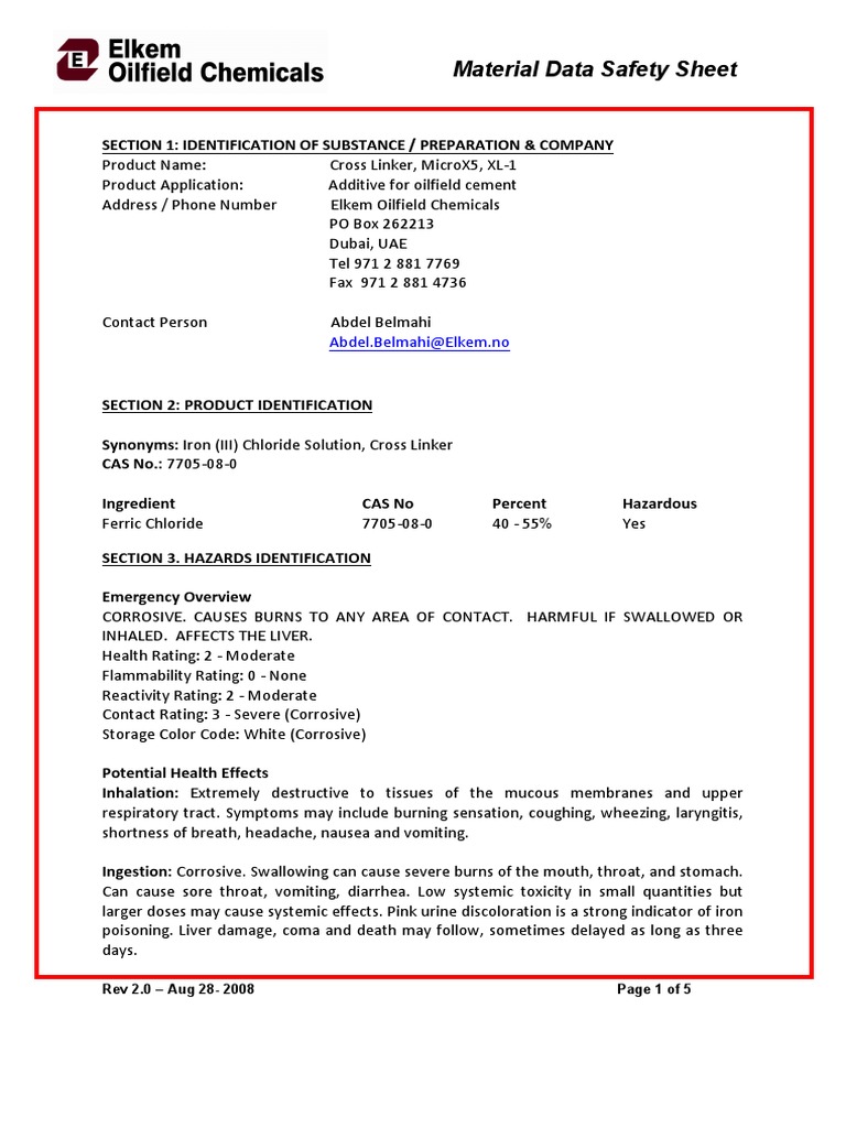 MSDS Calseal Gypsum | PDF | Chemical Substances | Materials