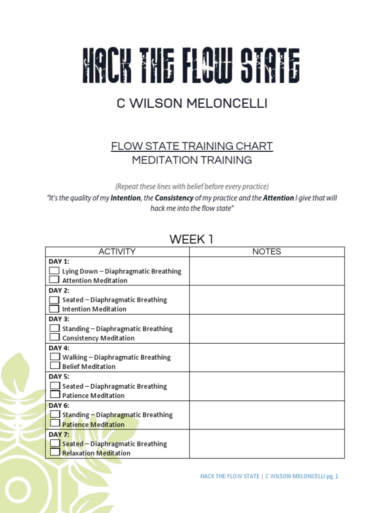 Flow Chart 3 | PDF | Meditation | Relaxation (Psychology)