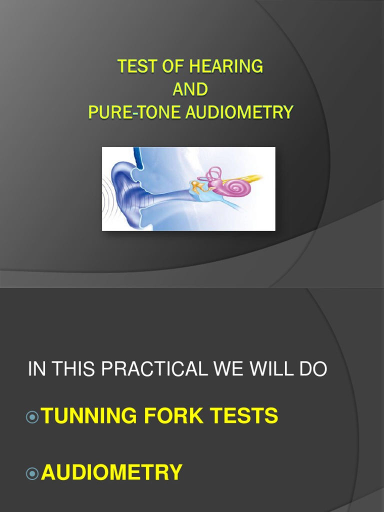 Lecture 2 - Audiometry Practical | PDF | Hearing | Hearing Loss