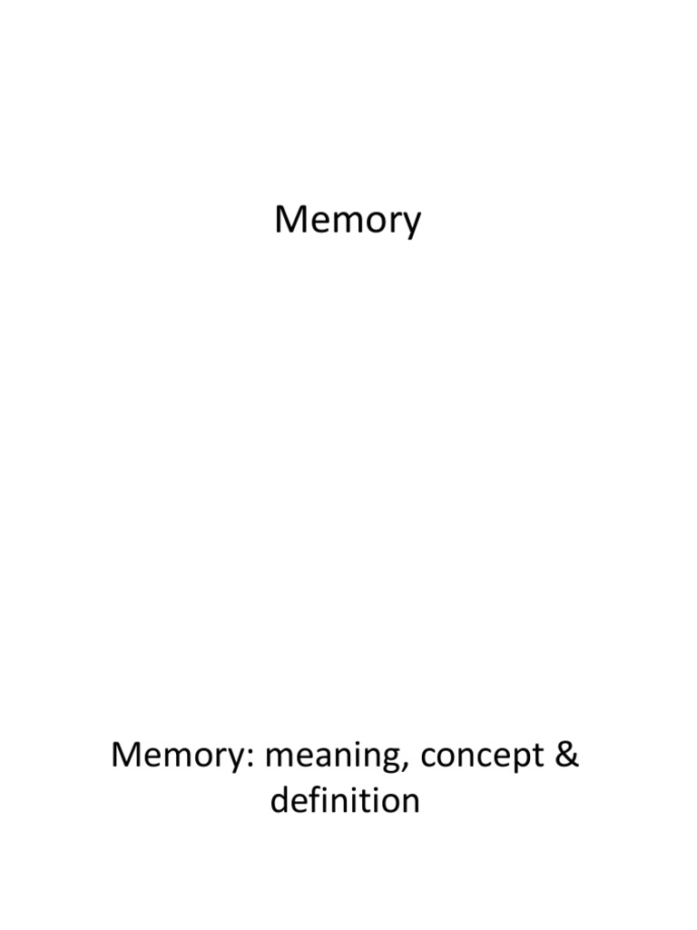 New Microsoft PowerPoint Presentation Memory | PDF | Long Term Memory ...
