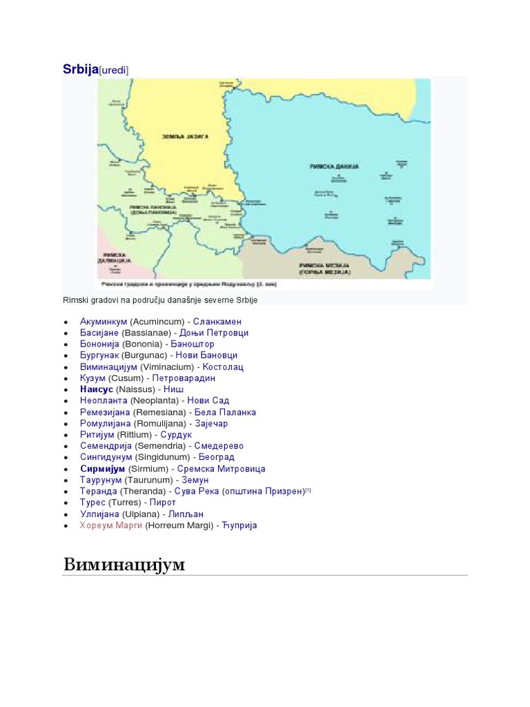 Rimski Gradovi U Srbiji | PDF