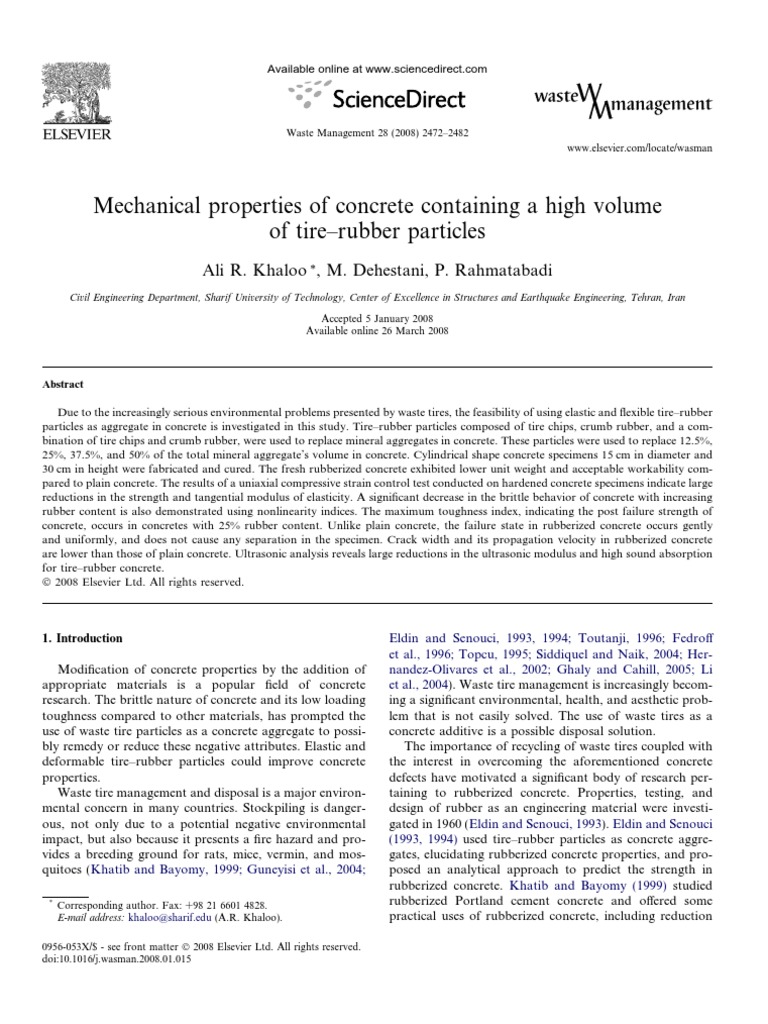 Properties of Concrete | PDF | Deformation (Engineering) | Strength Of ...