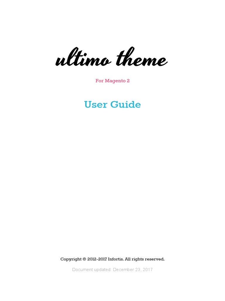 Ultimo 2 User Guide | PDF | Magento | Icon (Computing)