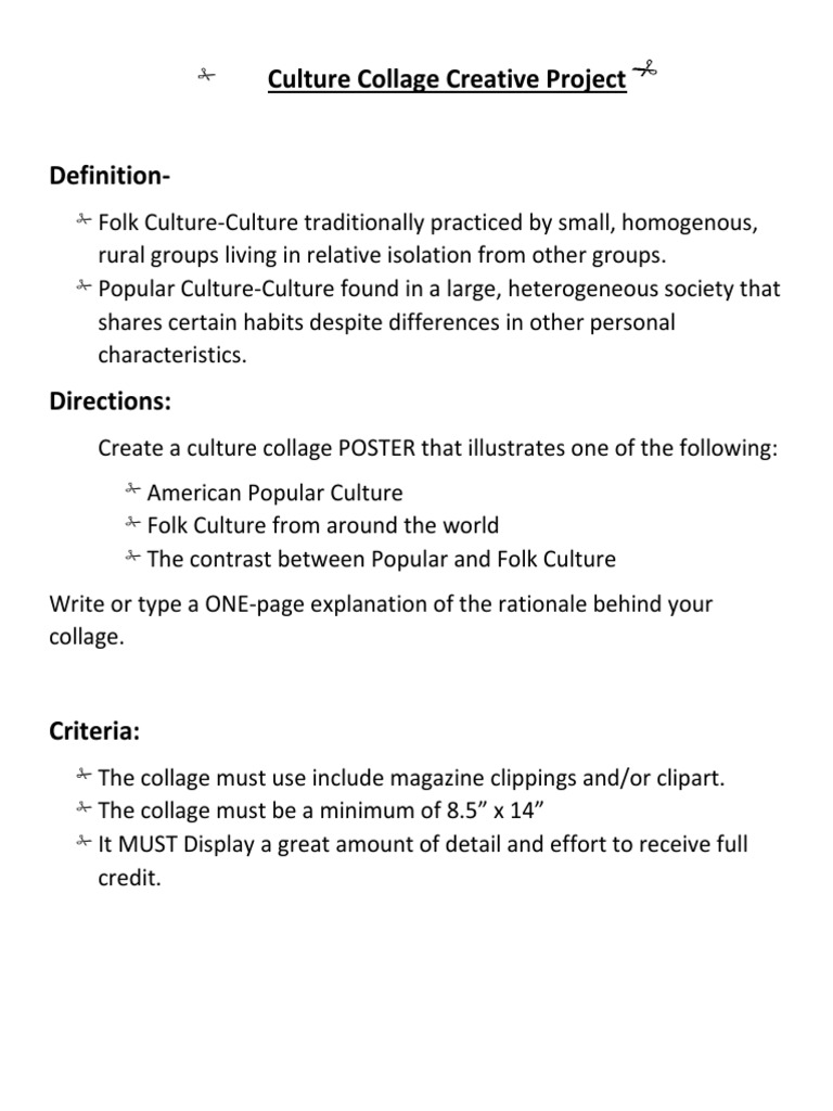 Collage Culture Project | PDF