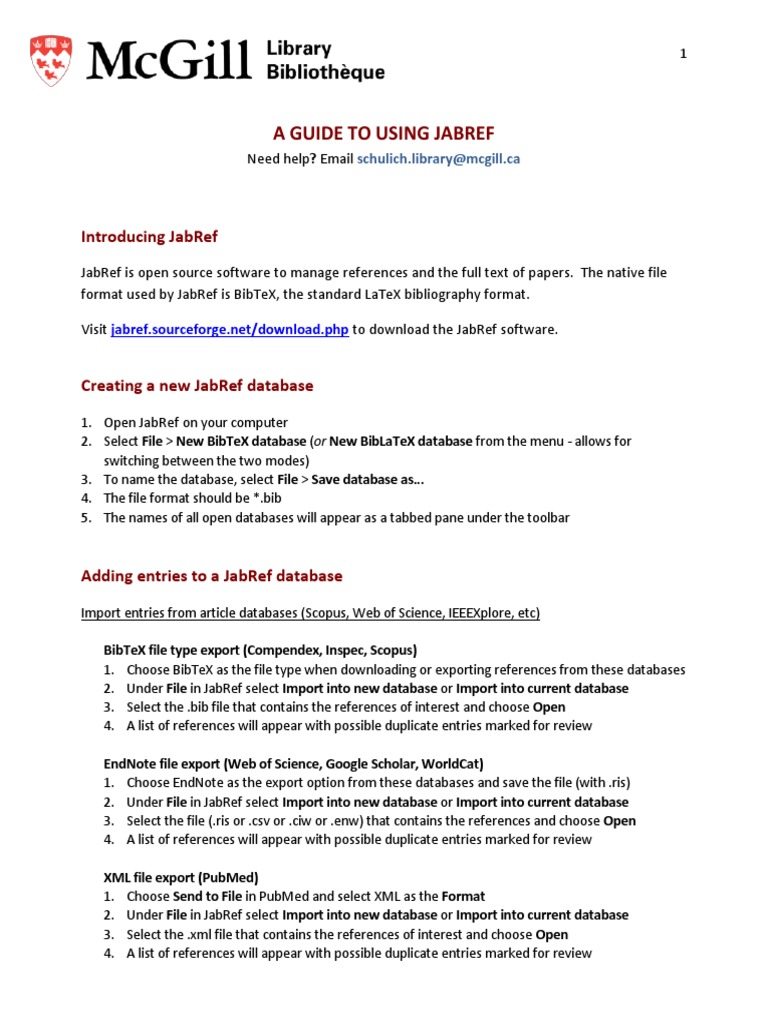 Jabref Guide 2016 | PDF | Digital Object Identifier | Zip (File Format)