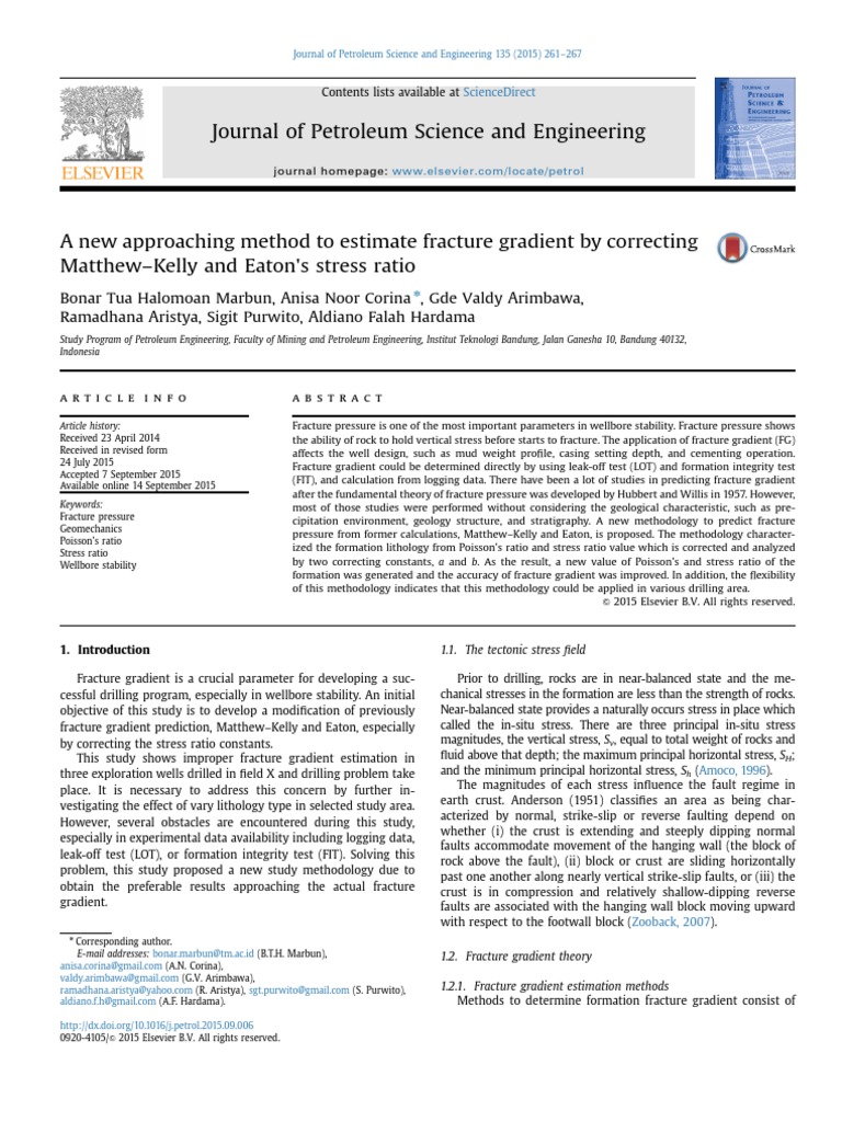 Fracture Gradient Paper | PDF | Fault (Geology) | Oil Well