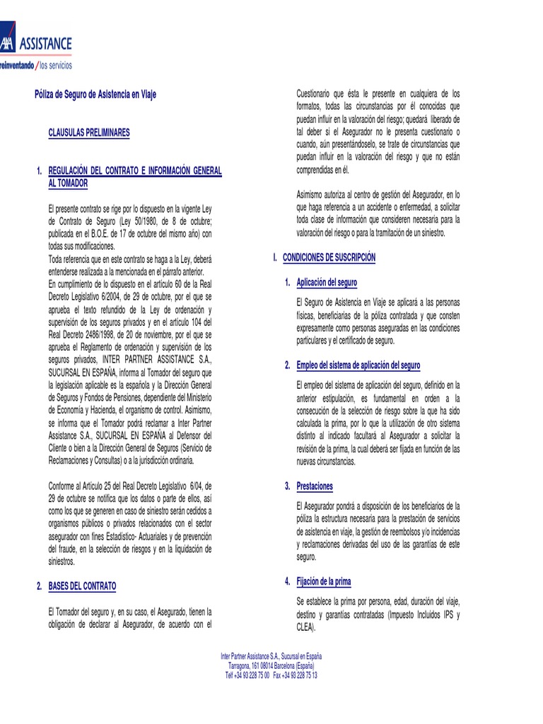 AXXA Seguros | PDF | Póliza de seguros | Seguro