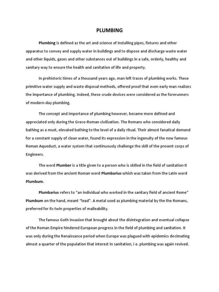 Plumbing Portfolio | PDF | Plumbing | Pipe (Fluid Conveyance)