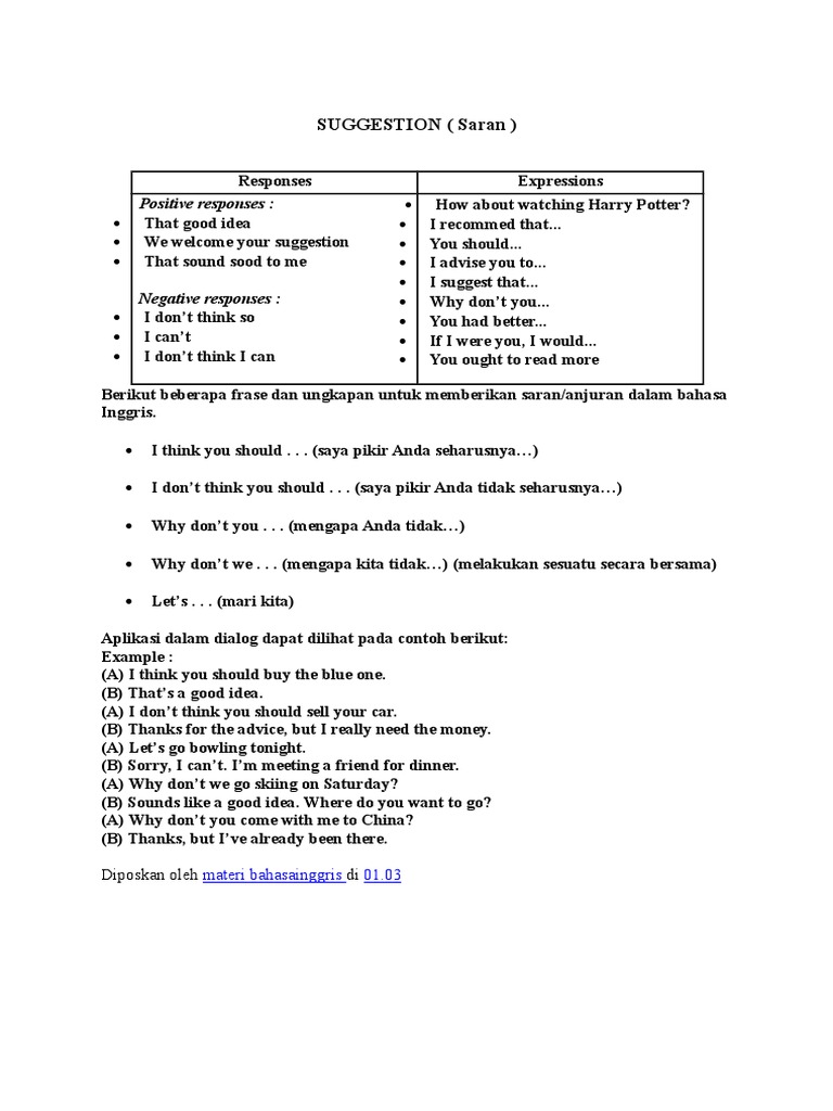 Suggestion | PDF