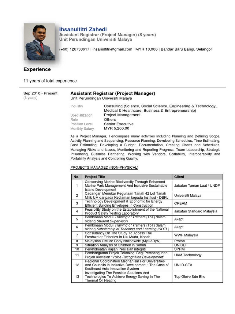 Example of CV | PDF | Malaysia | Business