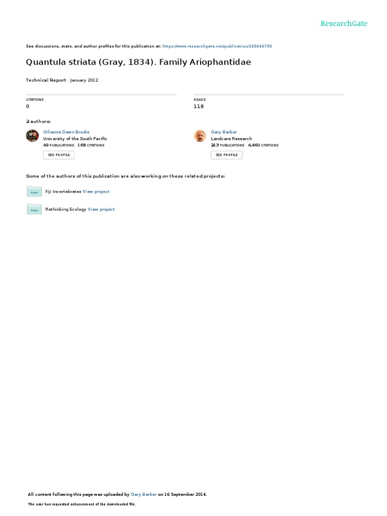 Bioluminescent Snail in Fiji: Q. striata | PDF | Organisms | Nature